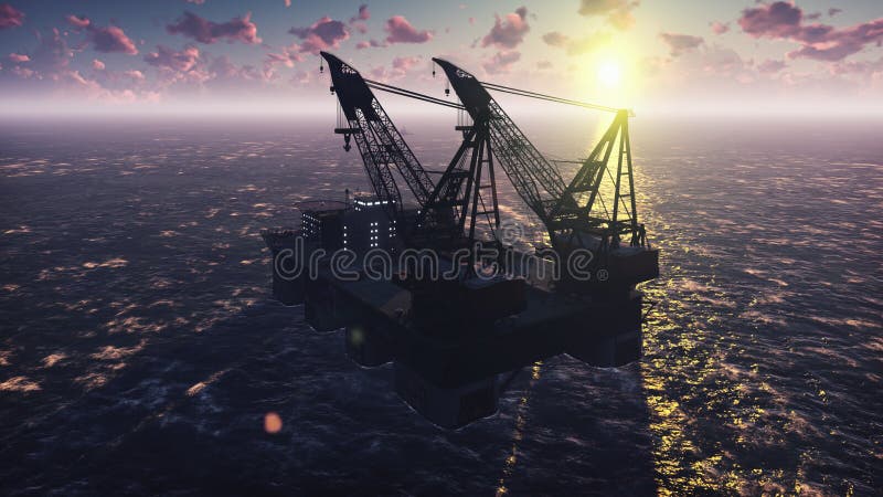 Oil Platform, Offshore Platform, or Offshore Drilling Rig in Sea at ... Oil Platform, Offshore Platform, or Offshore Drilling Rig in Sea at ...