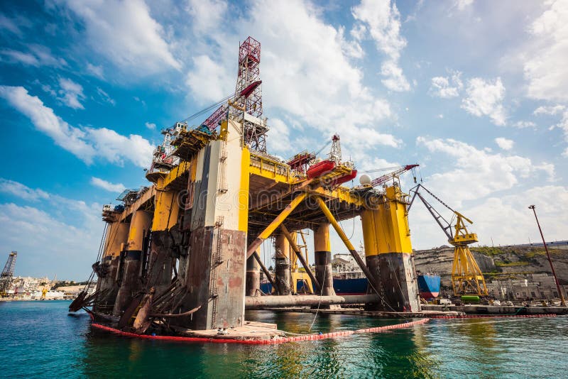 Offshore Rig Long Landscape Stock Photos - Free & Royalty-Free Stock ...