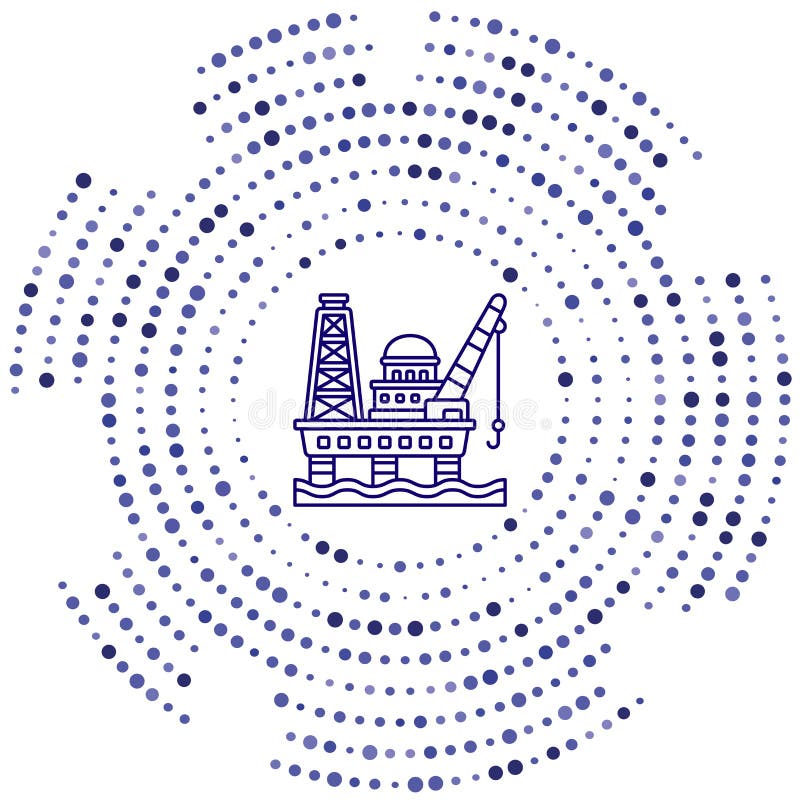 Oil Platform Vector Icon. Oil Platform Editable Stroke Stock Vector ...