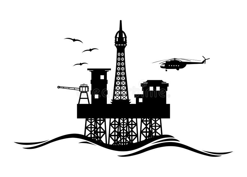Oil Platform vector icon stock vector. Illustration of template - 64817424