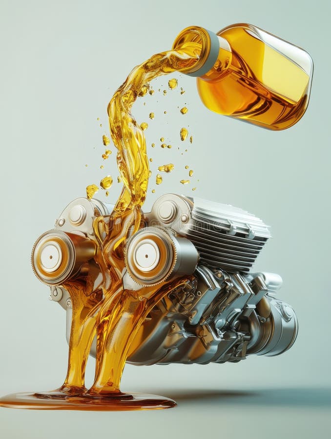 Oil Pouring on a 3D Engine Creates Dynamic Visual of Lubrication in ...
