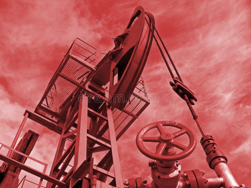 Oil power red stock image. Image of income, machine, energy - 3728737