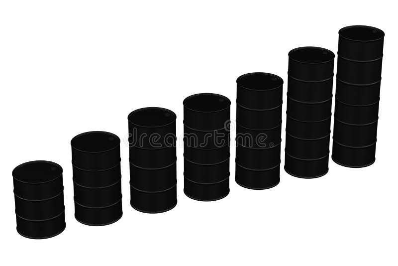 Oil Price Chart Growth. 3D Rendering Stock Illustration - Illustration ...
