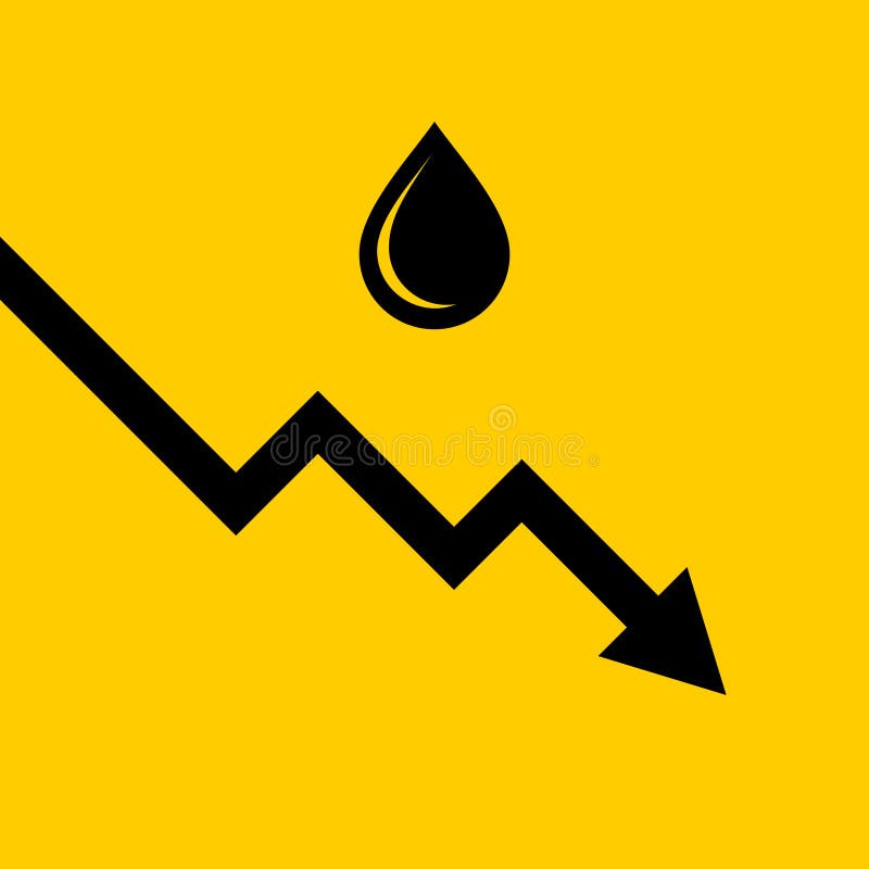 Oil Price Fall Graph. Vector Stock Vector - Illustration of graph ...