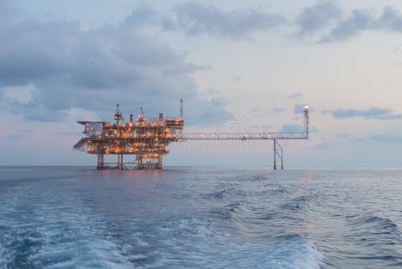 Oil production platform stock photo. Image of steel, generation - 40949082