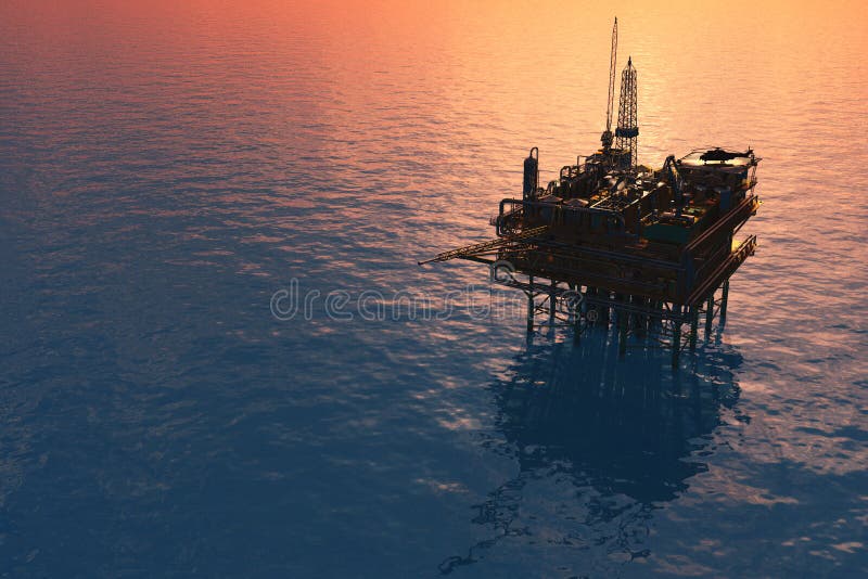 Oil Rig stock illustration. Illustration of crane, head - 197207183