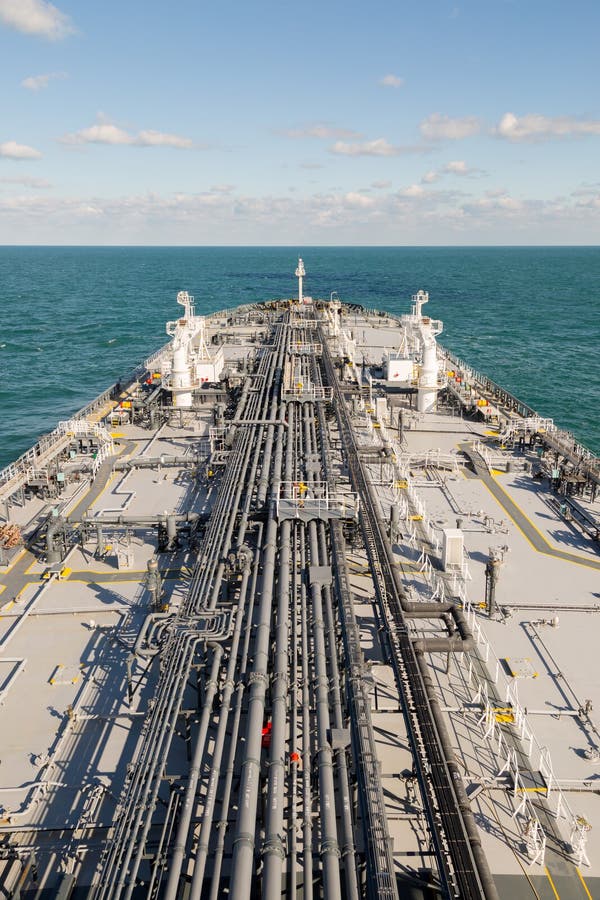 Oil products tanker deck . stock image. Image of calm - 69585091