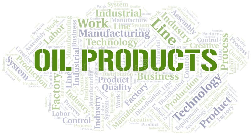 Oil Products Word Cloud Create with Text only. Stock Illustration ...