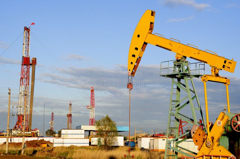 Oil pump stock photo. Image of fumes, pump, orange, drill - 17680422
