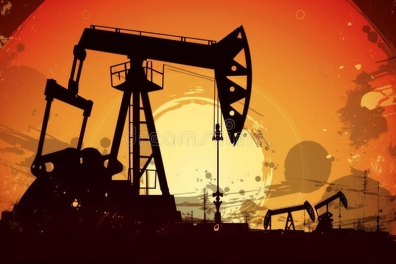 Oil pump Background stock illustration. Illustration of exploration ...