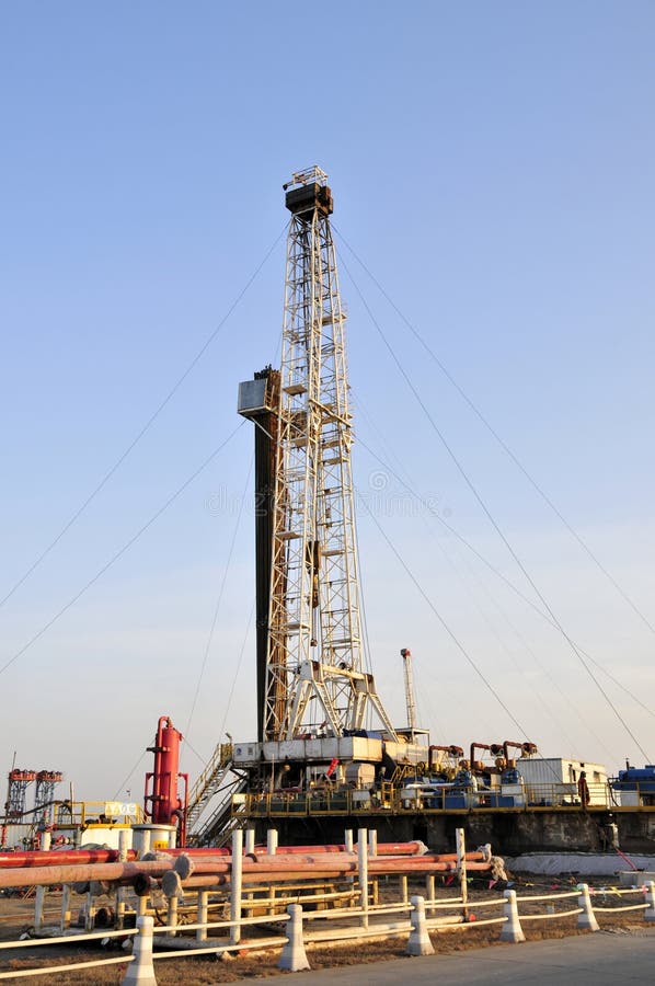 Oil Pump and Oil Drilling Equipment Stock Photo - Image of pollution ...