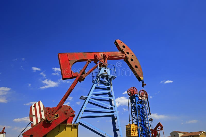 The Oil Pump, Industrial Equipment Stock Illustration - Illustration of ...