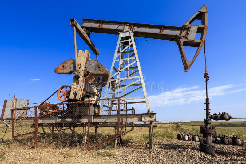 Oil Pump. Oil Industry Equipment Stock Image - Image of technology ...