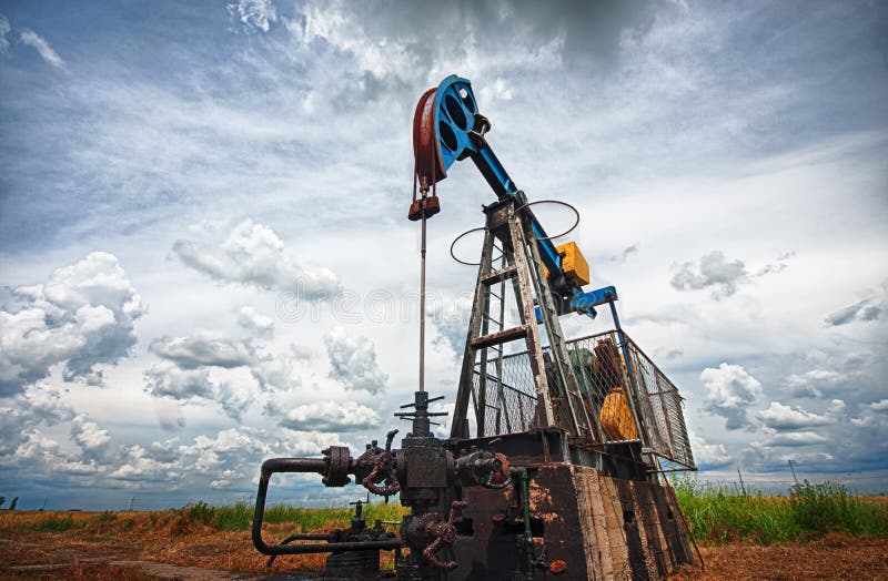Oil Company Worker on the Well Stock Image - Image of controls, fossil ...