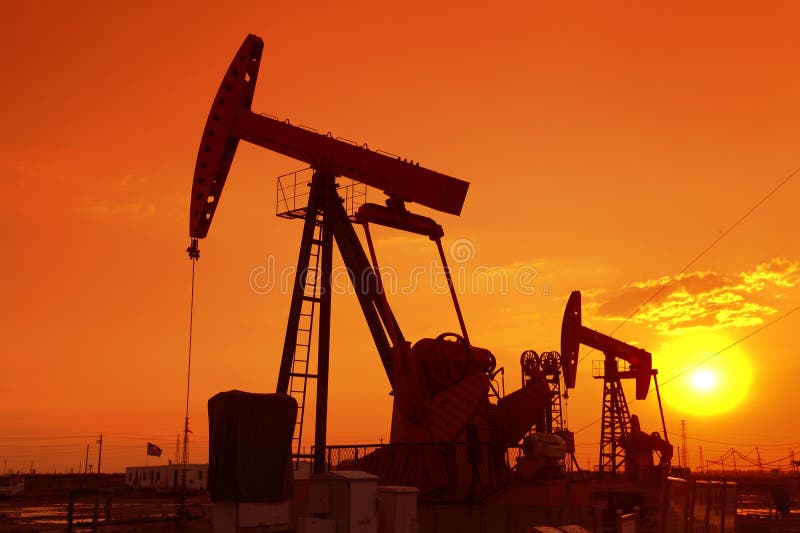 Oil Pump, Oil Industry Equipment Stock Image - Image of countryside ...