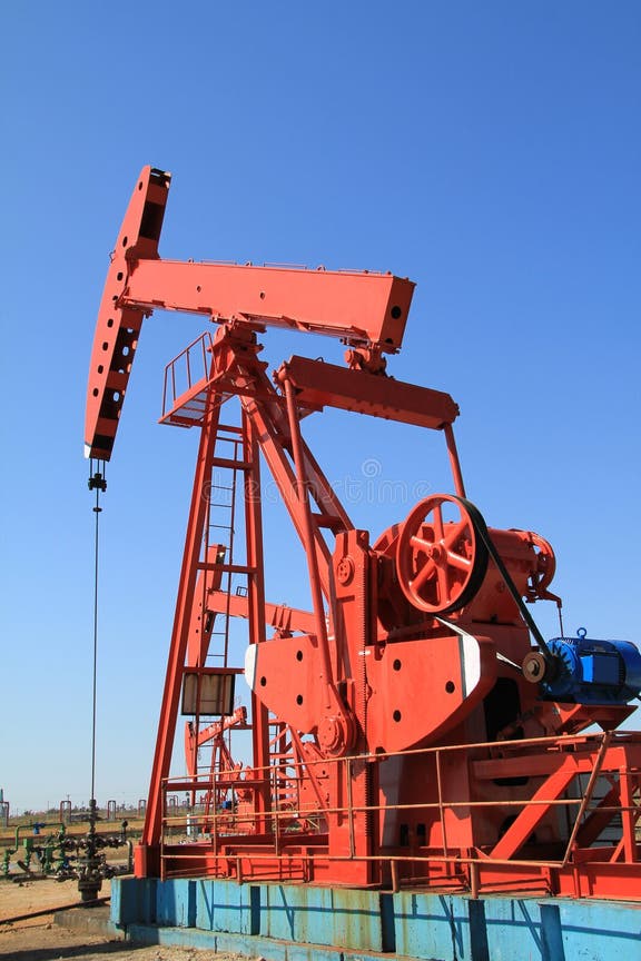 Oil pump jack stock image. Image of counterweight, exploration - 16478605