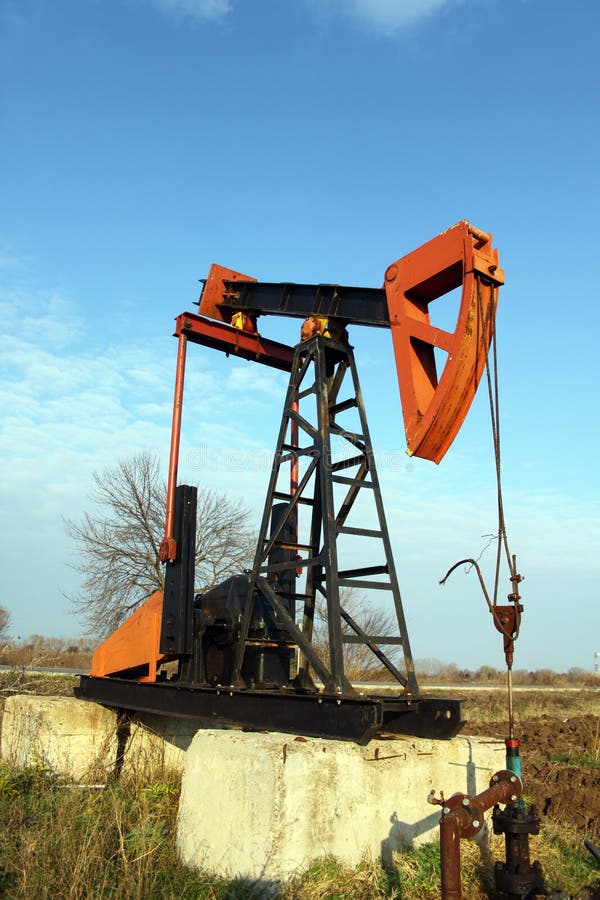 Oil pump jack stock image. Image of jack, pipe, pollution - 25860045