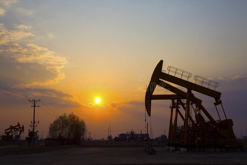 Oil and gas stock photo. Image of exploration, sunset - 16629758