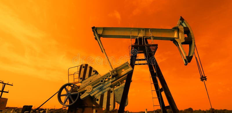 Oil pump stock photo. Image of jack, orange, industry - 13616096