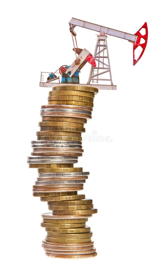 Oil Pump Stack Coins Isolated White Background Stock Photos - Free ...
