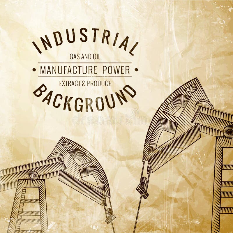 Oil pump. stock vector. Illustration of dirty, crumpled - 41375265