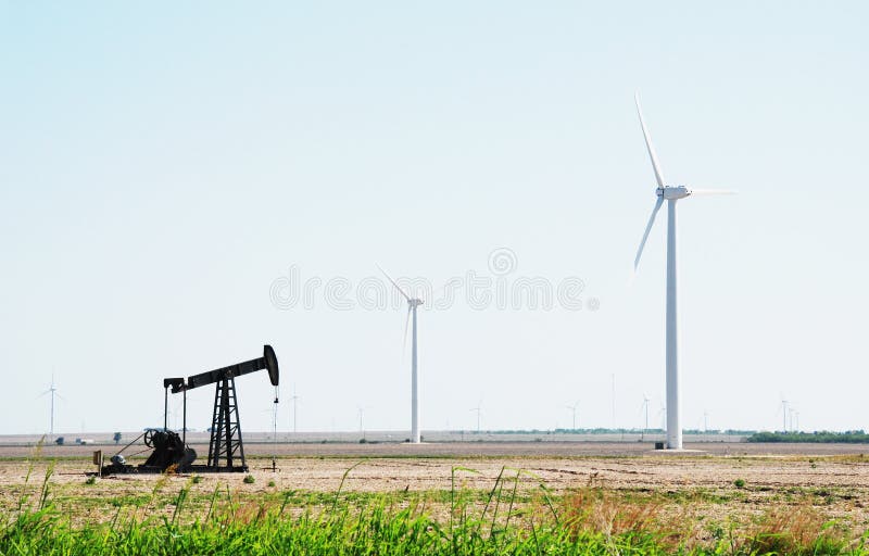 Oil Pump Wind Powered Electricity Generators Stock Image - Image of ...