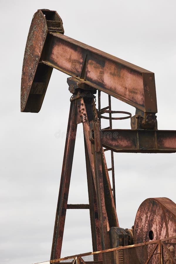 Oil Pumping Machine. Pump Jack. Petroleum Extraction. Global Warming ...