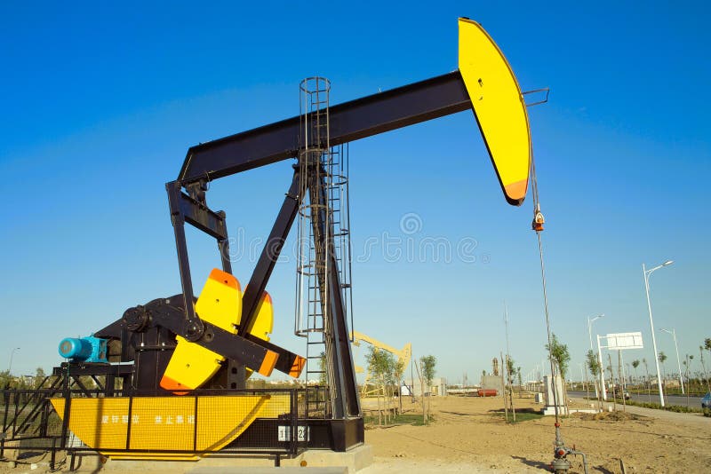 Oil Pumping Unit stock image. Image of gasoline, oilfield - 6336265