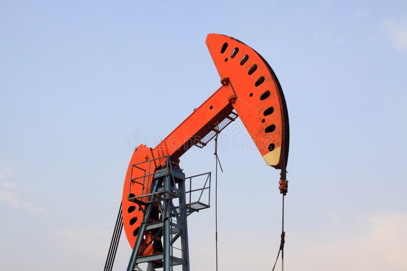 Oil Pumping Unit in Working Stock Image - Image of features, production ...