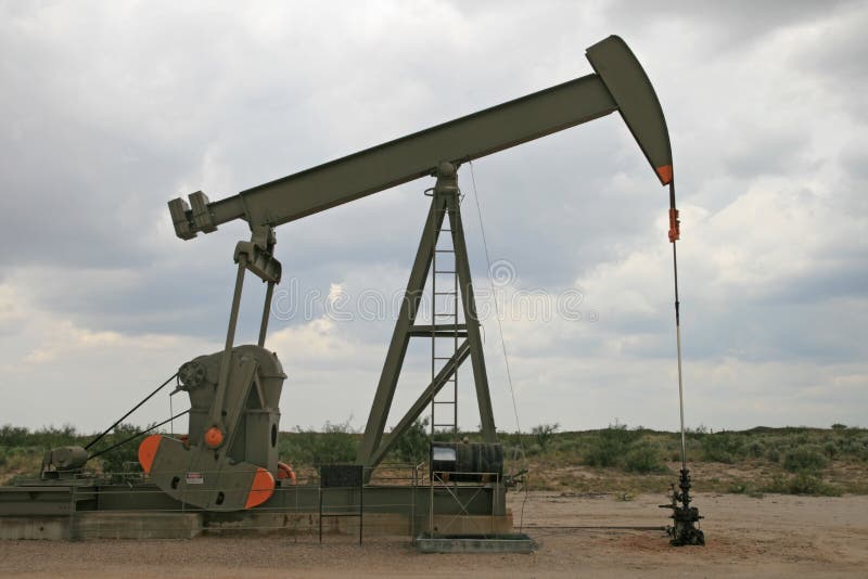 Oil pump jack stock image. Image of metal, midland, rusted - 16038081