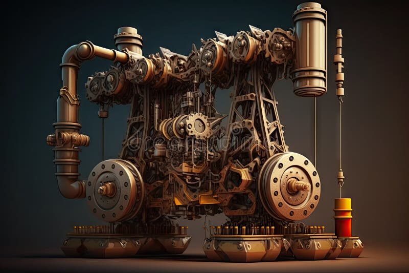 Oil Pumps Working in Engine and Processes of Gasoline Supply Stock ...