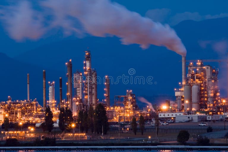 Oil refinery stock image. Image of economy, industry, protecting - 1248615