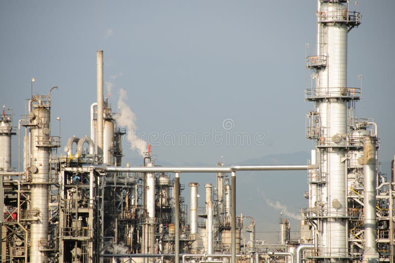 Oil Refinery stock image. Image of piping, crude, industry - 13399311