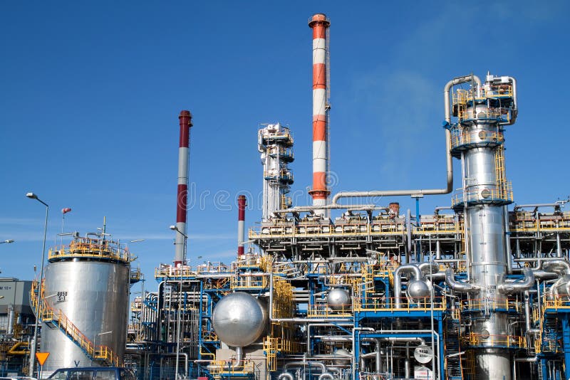 Oil refinery pipes stock image. Image of emission, diesel - 10134809