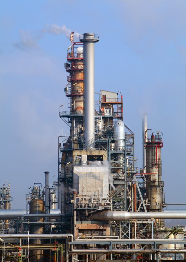 Oil refinery stock image. Image of chemical, pollute - 18553945