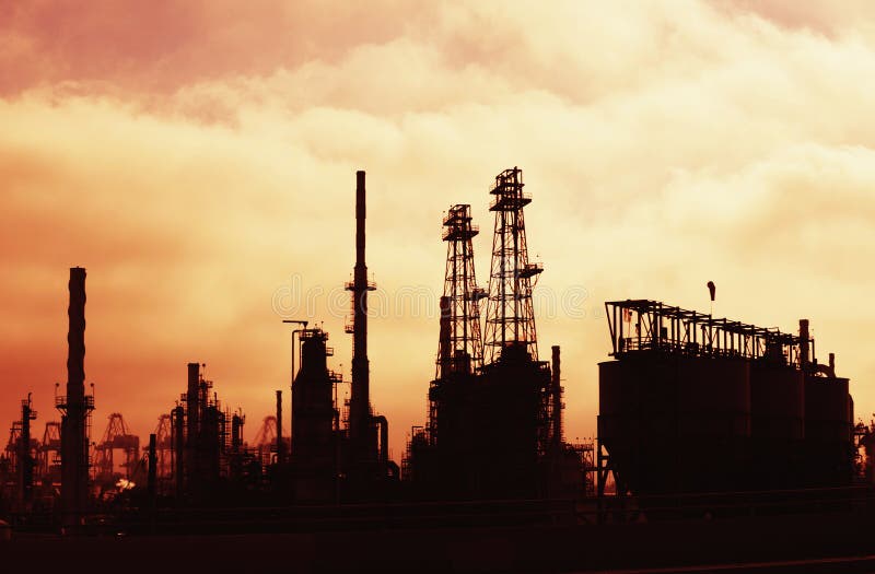 Oil refinery stock photo. Image of pollution, petroleum - 22255402