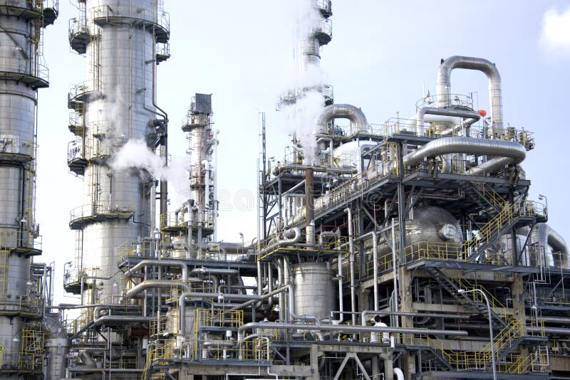 Refinery towers stock photo. Image of petrochemical, refinery - 16982954