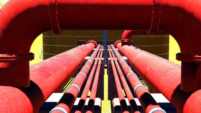 Oil refinery stock illustration. Illustration of dioxin - 25033057