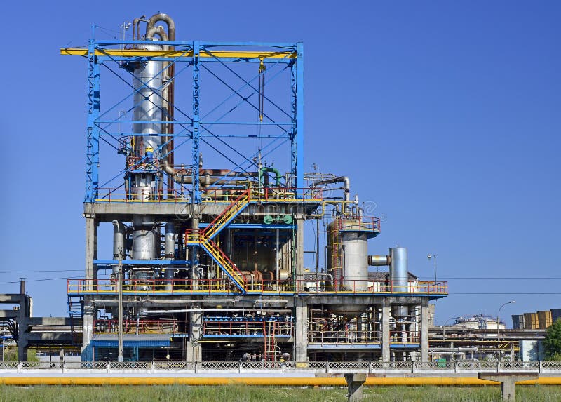 Refinery Coking Unit stock photo. Image of post, catwalk - 9383012