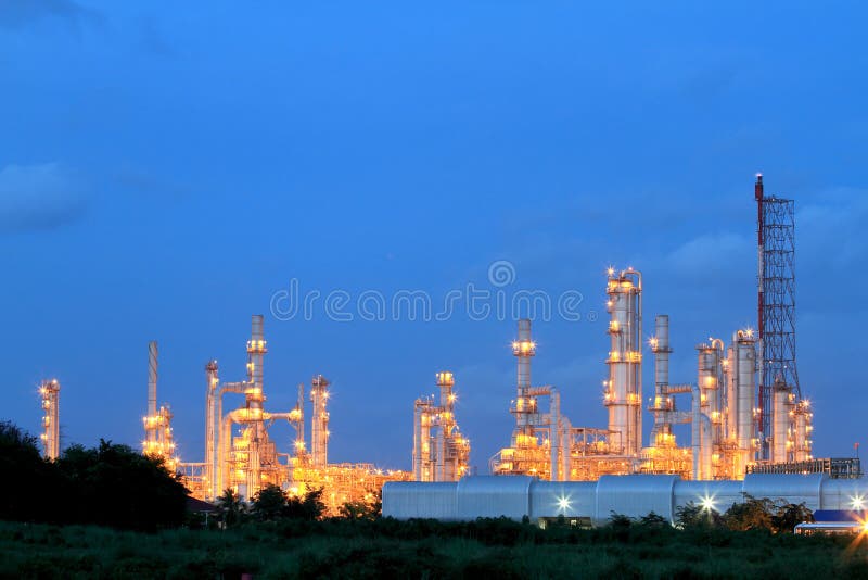 Oil refinery stock image. Image of fume, aromatic, energy - 26151133