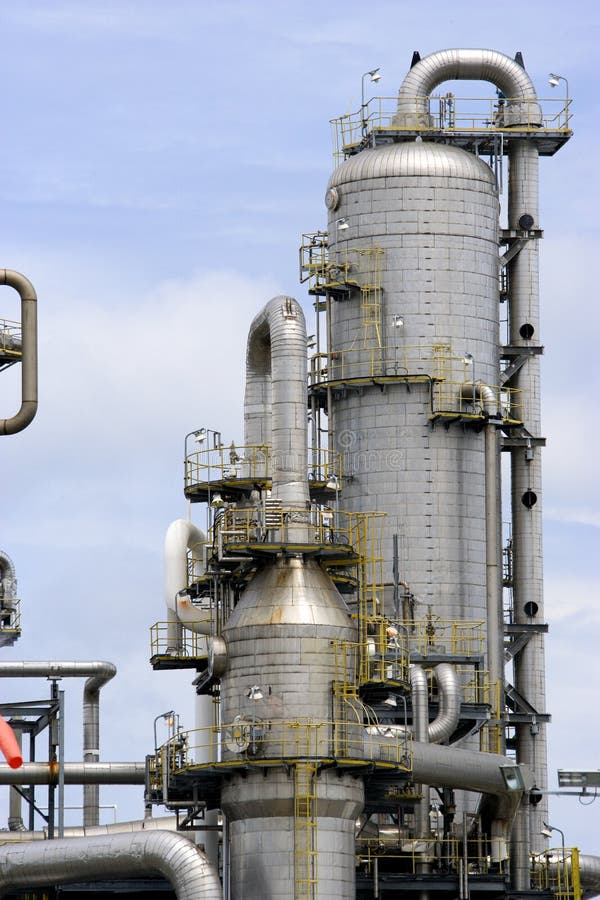 Refinery towers stock photo. Image of petrochemical, refinery - 16982954