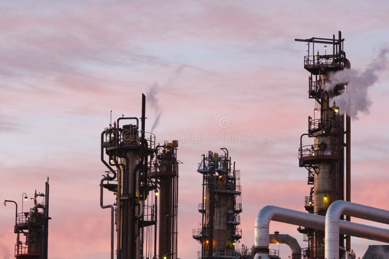 Refinery piping stock image. Image of piping, plant, steel - 34049841