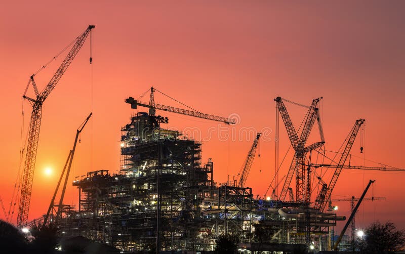 Oil refinery construction stock photo. Image of helmet - 68137502