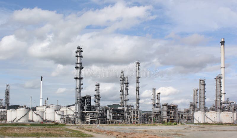 Oil refinery stock photo. Image of global, distillation - 34488918