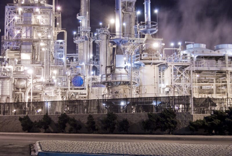 Oil Refinery and Electrical Generation Stock Photo - Image of nature ...