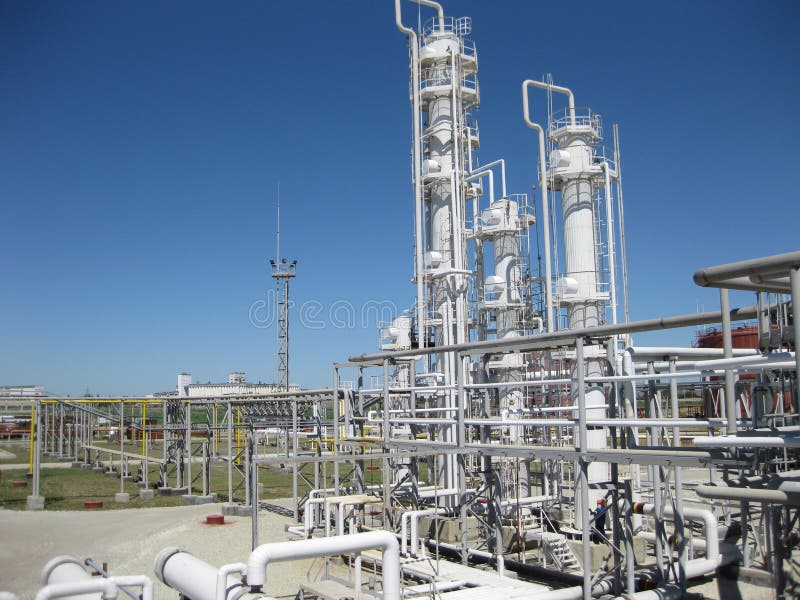 Oil refinery stock image. Image of chemistry, environment - 57380811