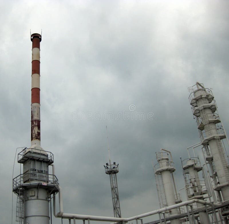 Oil refinery stock image. Image of flange, high, industry - 57505847