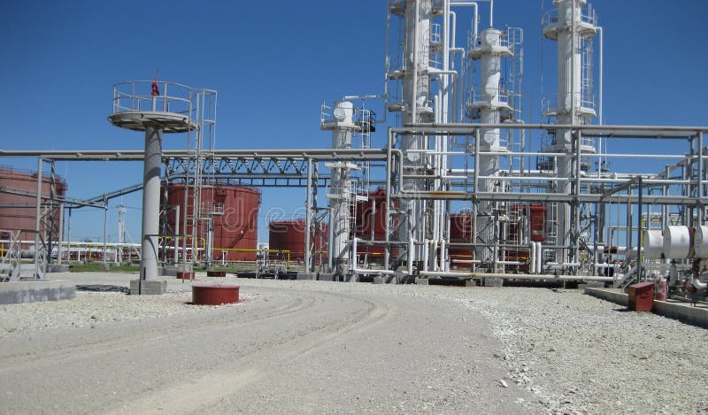 Oil refinery stock image. Image of iron, engineering - 57506019