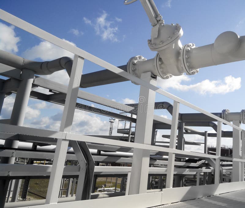 Latch on the pipeline stock image. Image of carbon, lighting - 99757779