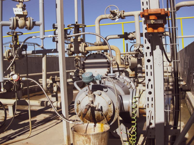 The Pump of the Closed Type for Oil Product Pumping Stock Photo - Image ...